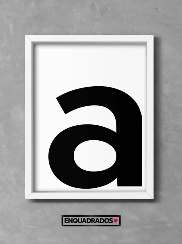 Quadro Letra A - Quadro decorativo - Loja Enquadrados