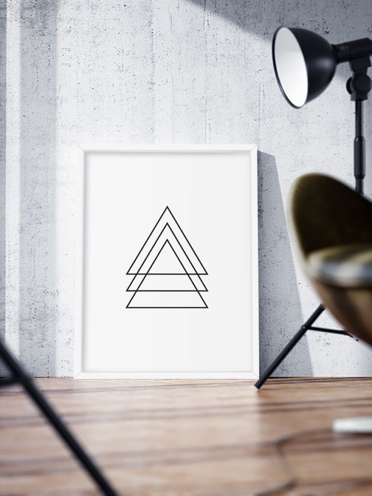 Quadro Geométrico Triângulos - Quadro decorativo - Loja Enquadrados