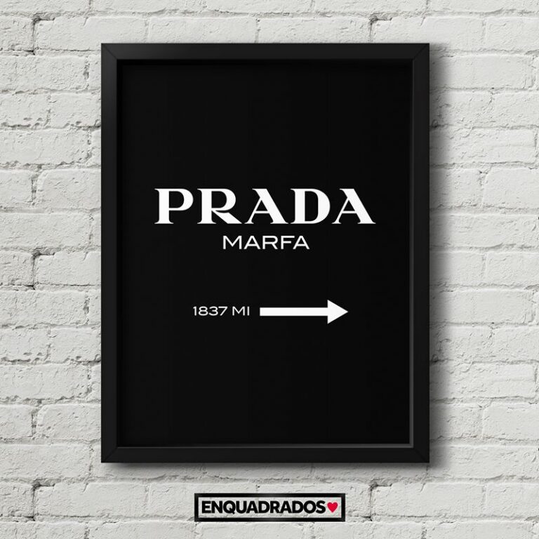 Quadro Prada Black - Quadro decorativo - Loja Enquadrados